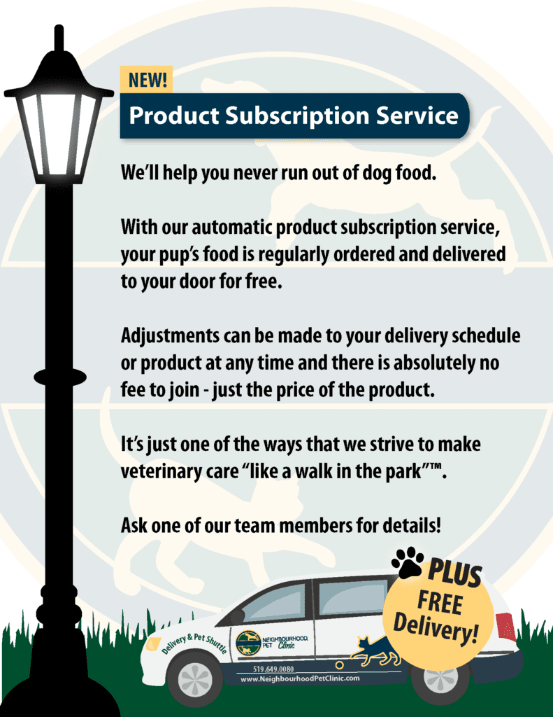 Product Subscription Service - Neighbourhood Pet Clinic